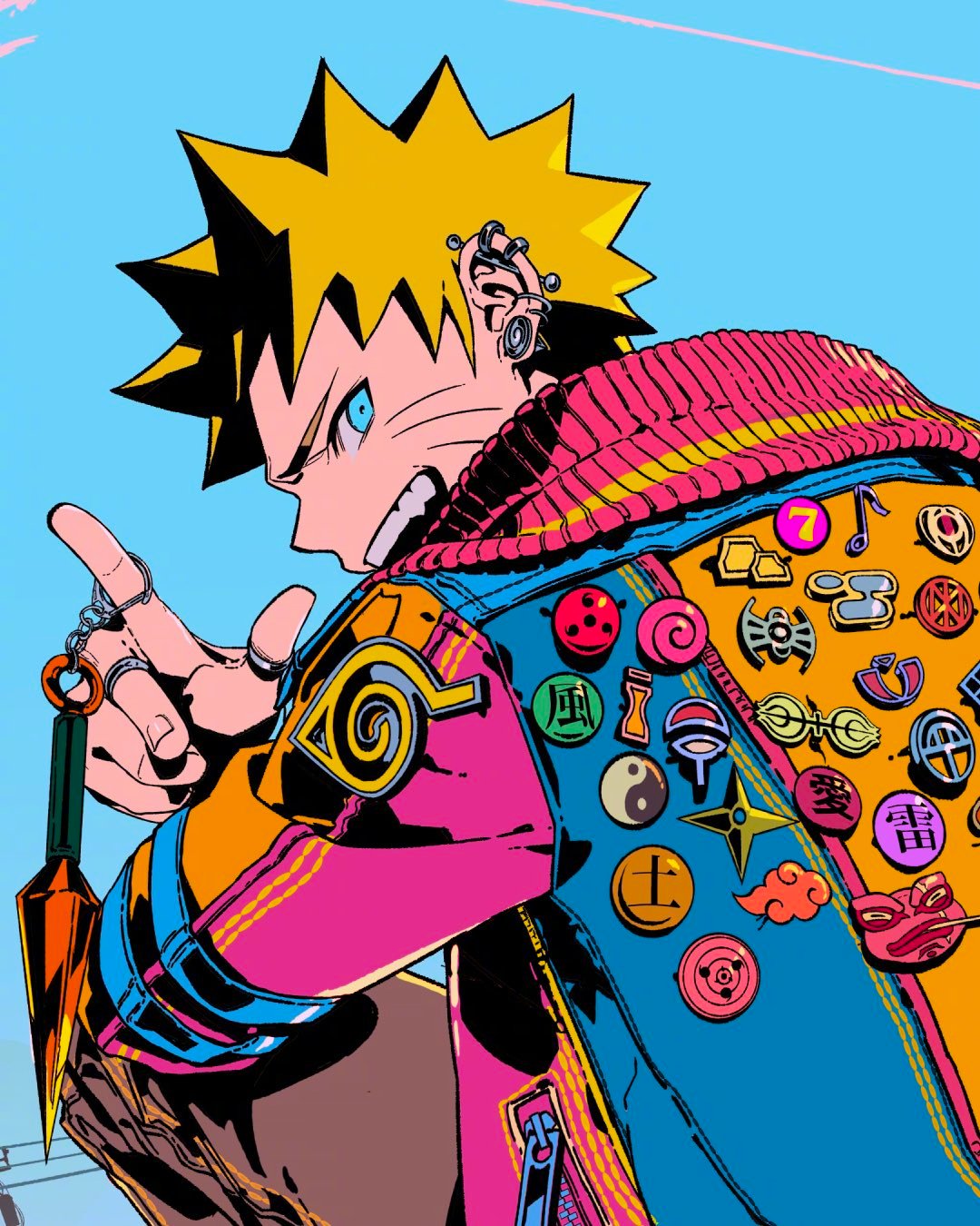 「helloclonion」太太绘制的 画风真的绝绝子，鸣人也太帅了！！