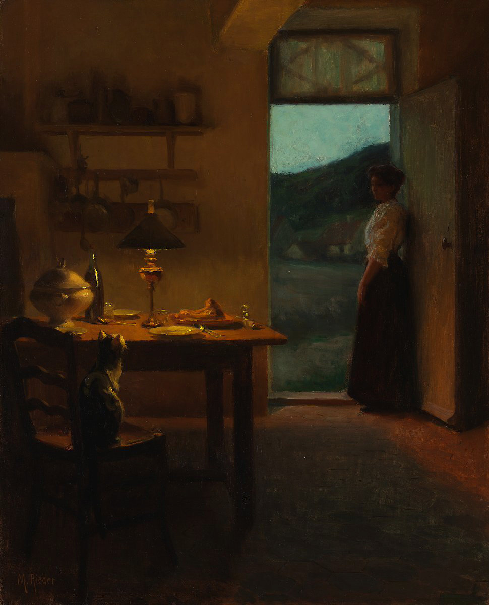 法国画家 马塞尔·瑞德（Marcel Rieder）笔下温暖静谧的灯光