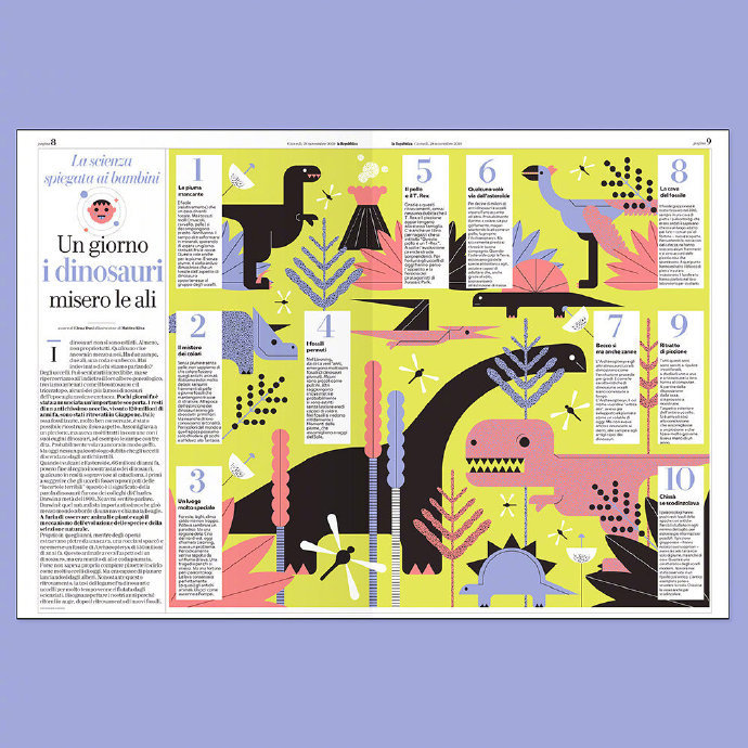 插画报纸版式设计，来自设计师 Matteo Riva__财经头条