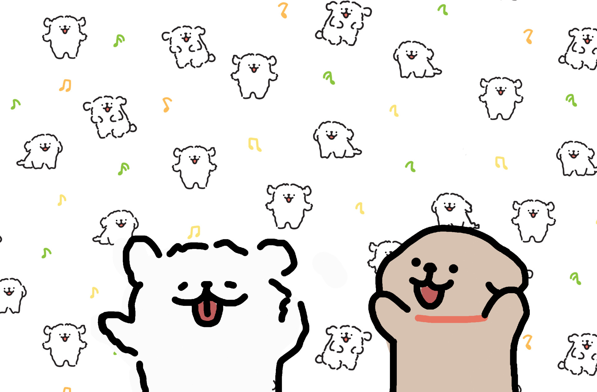 线条小狗ipad电脑壁纸|ipad|小狗|壁纸_新浪新闻