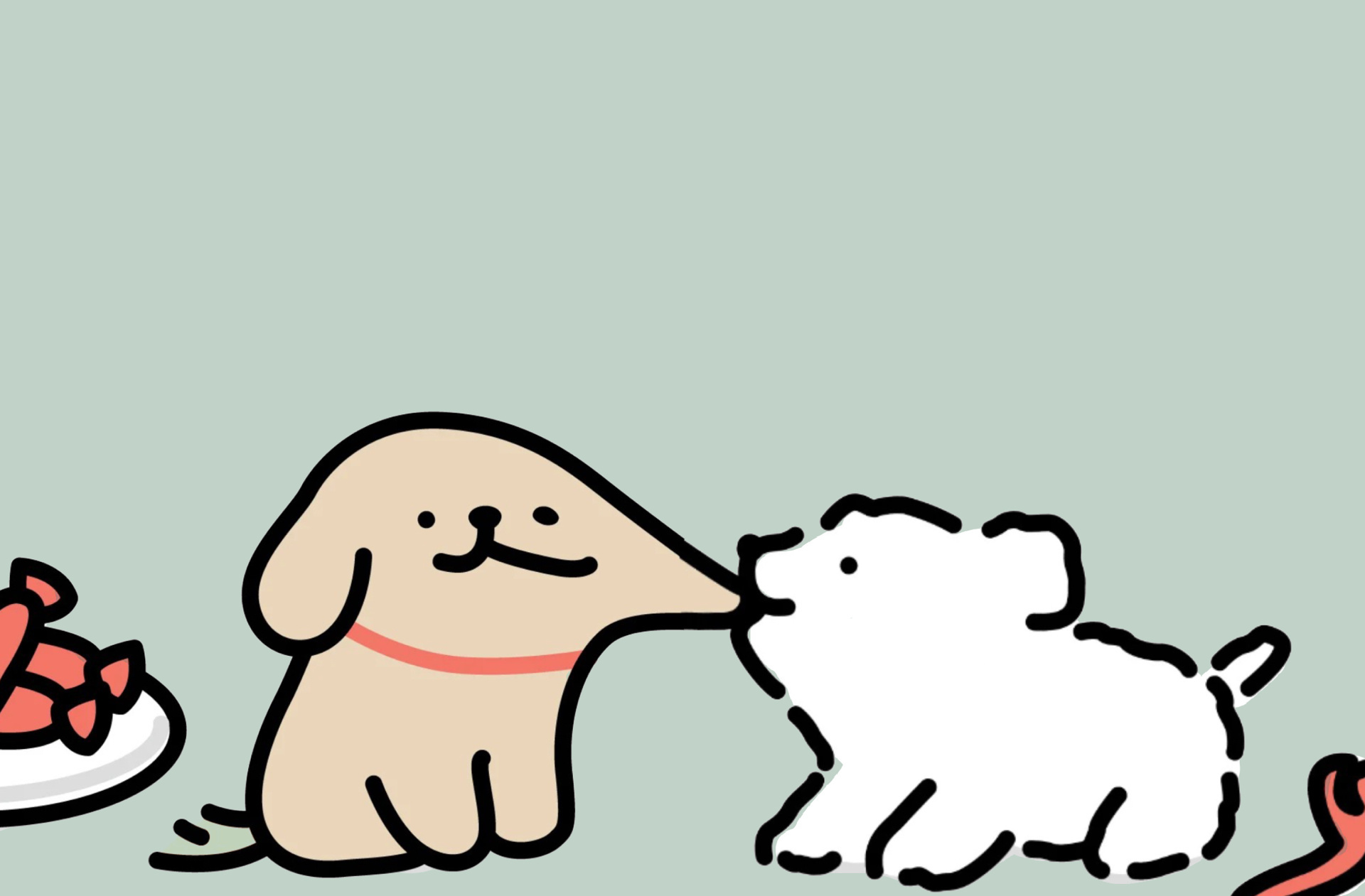 线条小狗ipad电脑壁纸|ipad|小狗|壁纸_新浪新闻