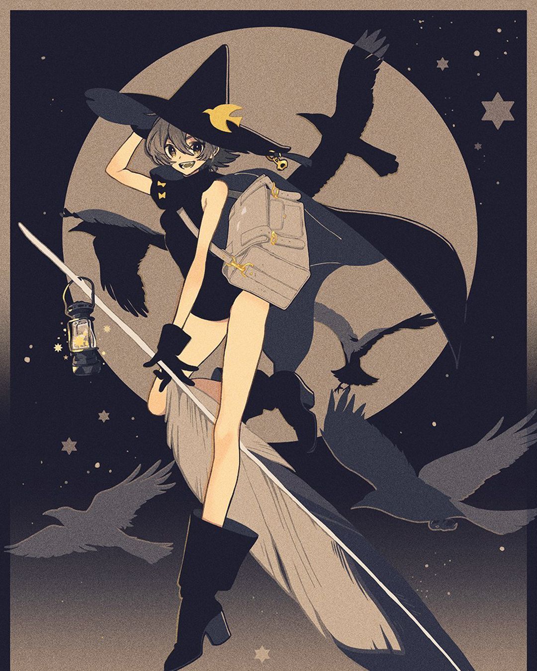 复古赛璐璐风格的小姐姐插画，简单又明艳的小清新画风|小清新|赛璐璐|插画_新浪新闻