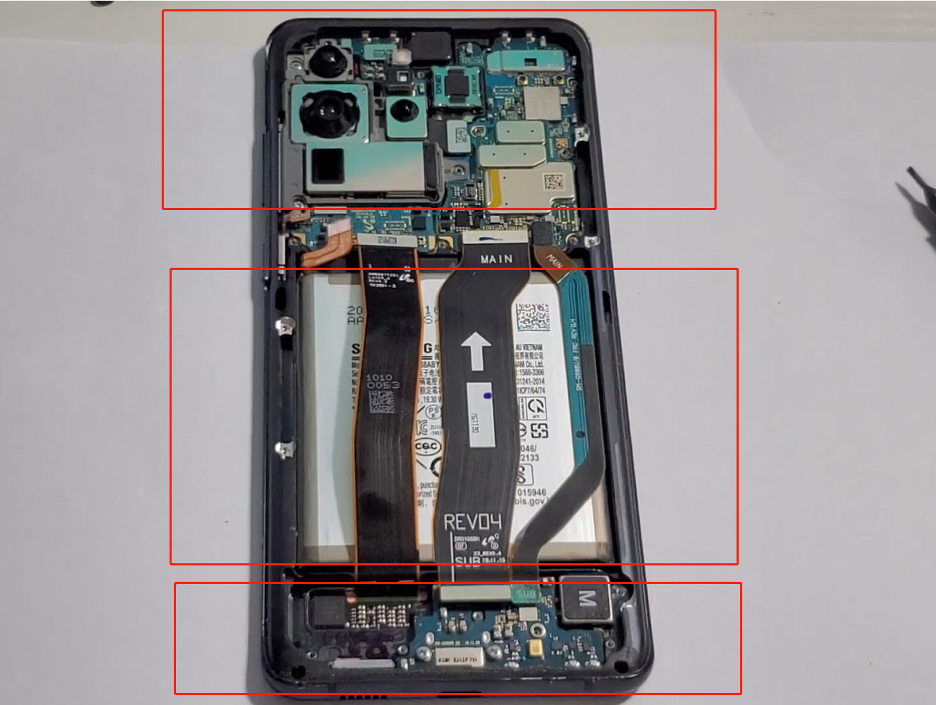 三星S20U拆解+内部结构+维修费用指南