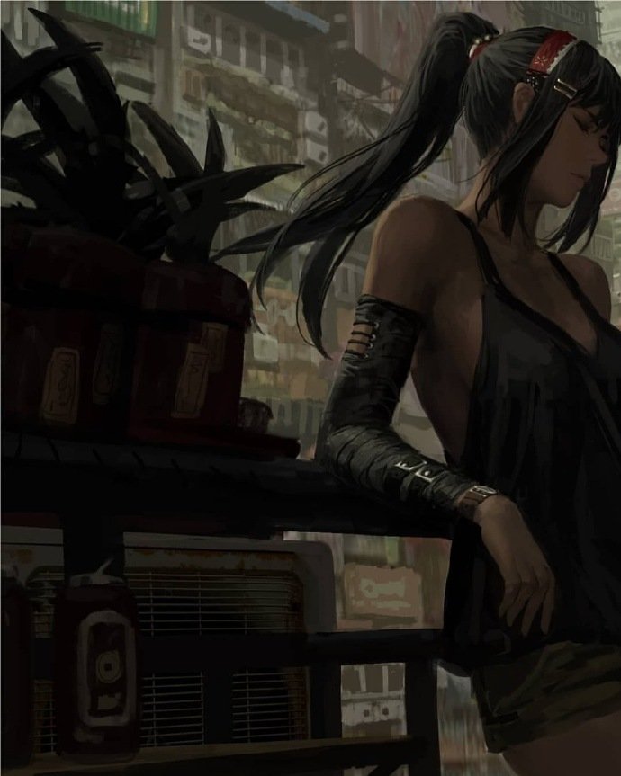 《Bad guys》少女插画 ，新加坡画师 Guweiz