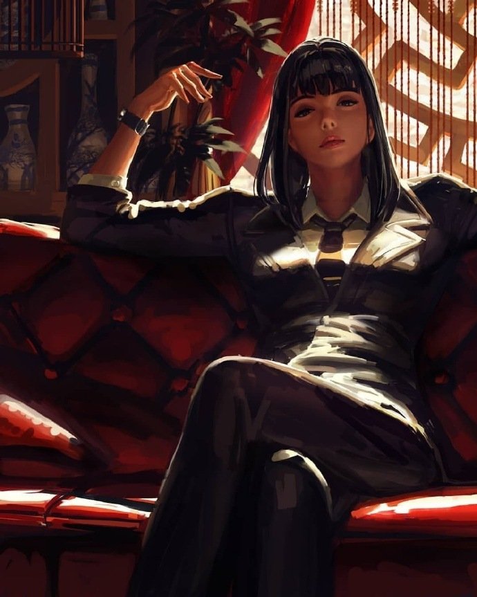 《Bad guys》少女插画 ，新加坡画师 Guweiz