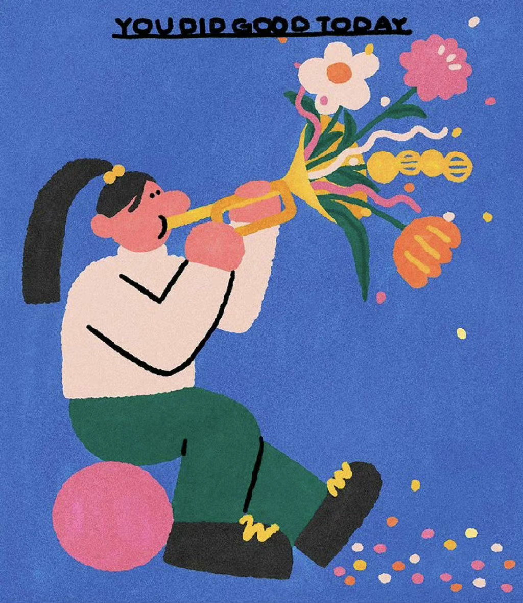 来自插画师 Kim Jam 的一组扁平风绘画作品欣赏！__财经头条