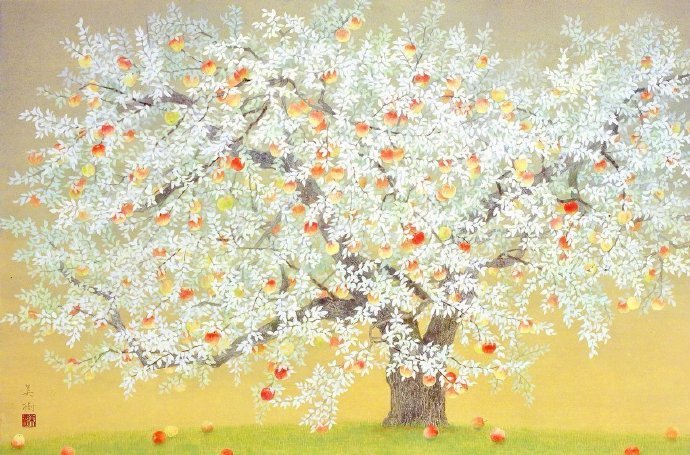 春夏秋冬，四季更迭。 日本画家 Mikiko Noji 绘画作品