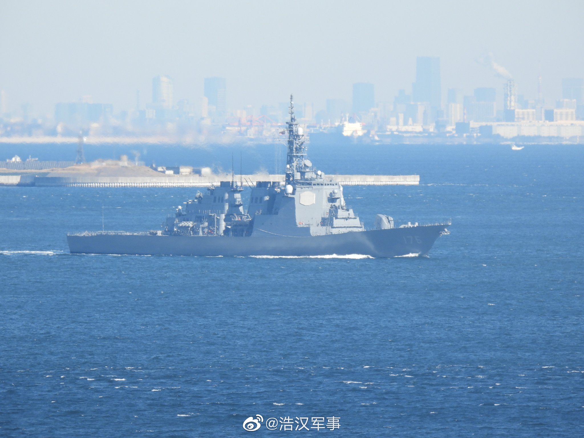 日本海自妙高号（みょうこう、JS Myōkō， DDG-175）驱逐舰出港__财经头条