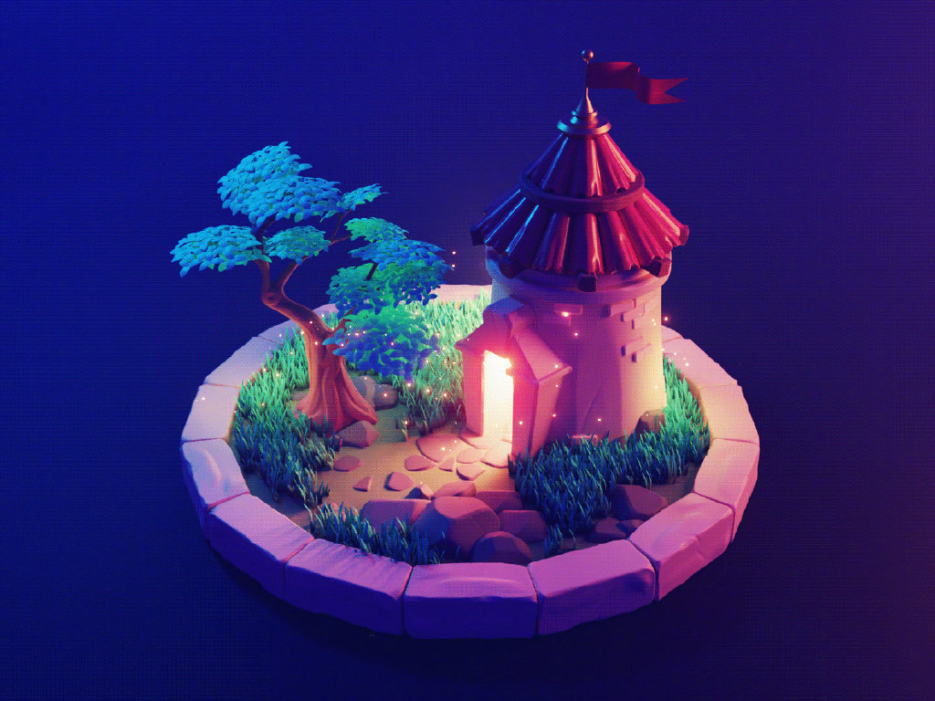 3d等距小场景 Blender 设计作品 Roman Klco财经头条