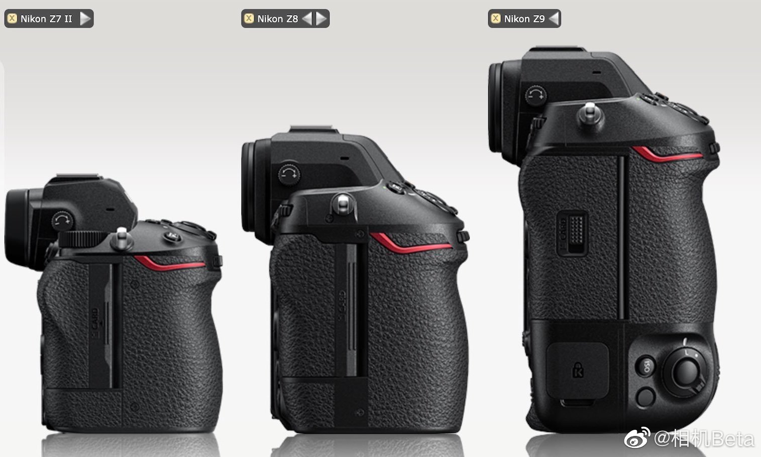 尼康Z7II vs. Z8 vs. Z9体积对比__财经头条