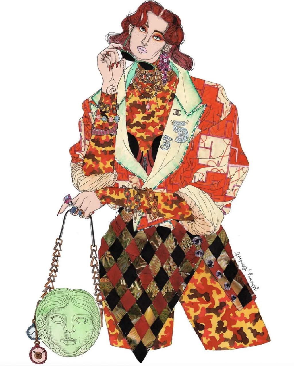 法国插画师 Jeremy Combot 笔下的潮流人物插画，时尚感十足！