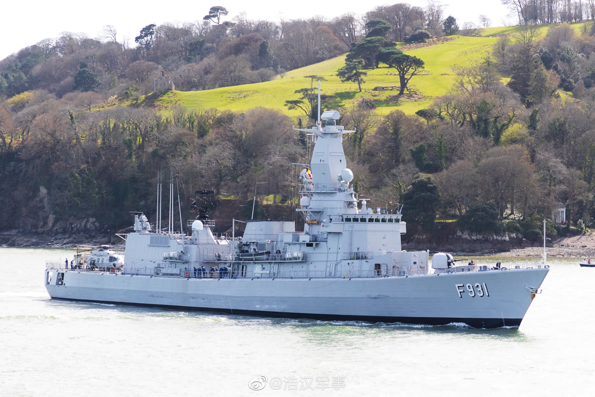 回港中的比利时海军路易斯·玛丽号护卫舰（F931）__财经头条