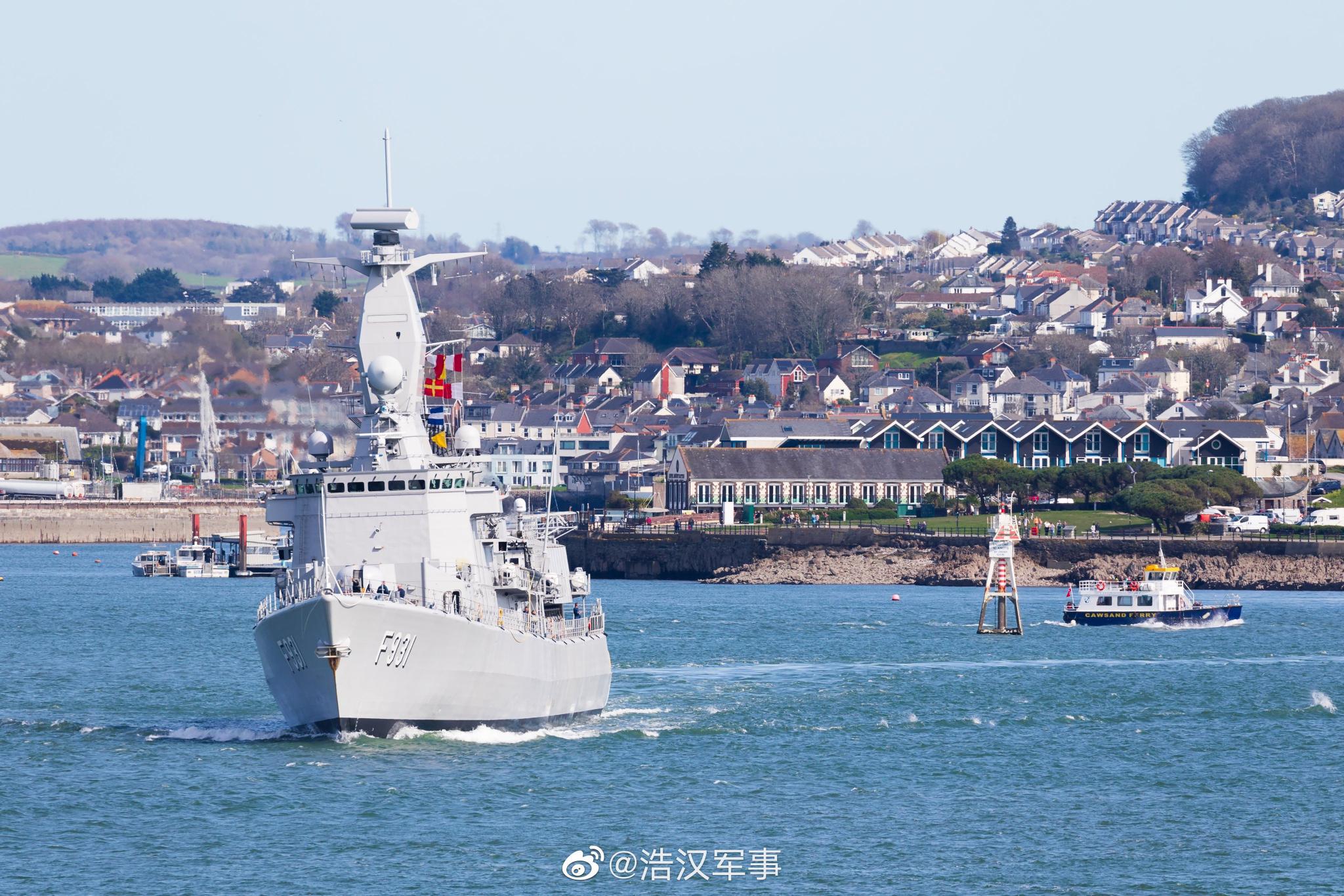 回港中的比利时海军路易斯·玛丽号护卫舰（F931）__财经头条