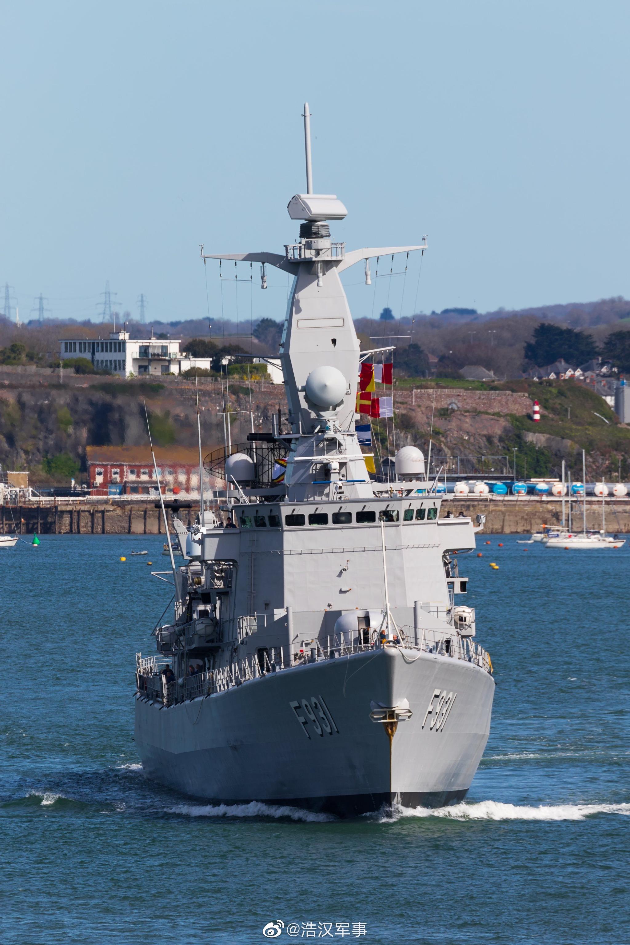 回港中的比利时海军路易斯·玛丽号护卫舰（F931）__财经头条