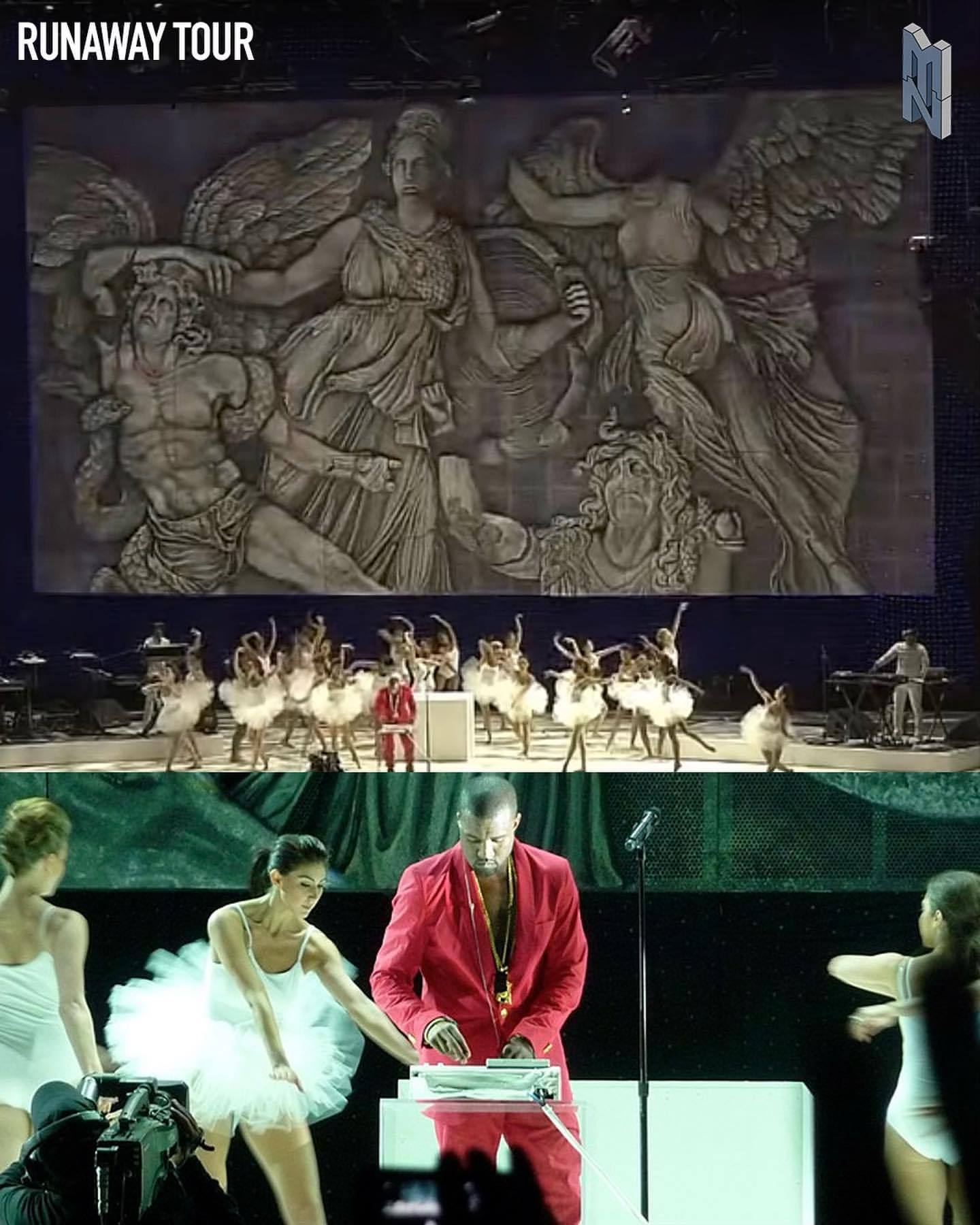 Ye 之前演唱会的一些舞台场景。你印象最深刻的是哪一次？__财经头条