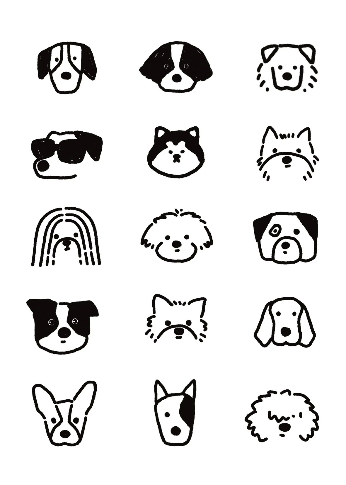 一组超可爱的简笔画参考，可以用来练手！__财经头条