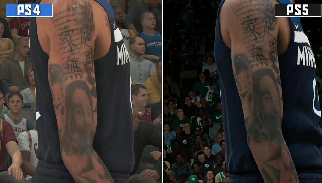 2k22，ps4和ps5效果对比