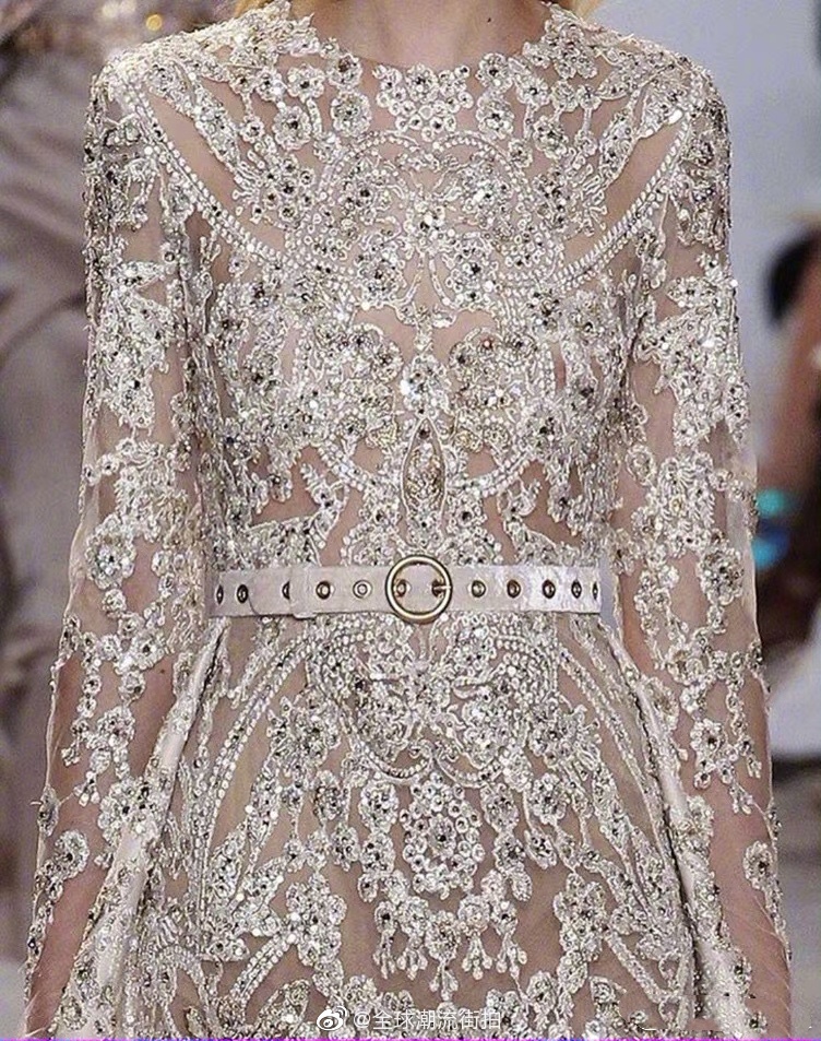 Eliesaab Spring 2017，仙女的礼乐秀场美轮美奂的仙女裙细节