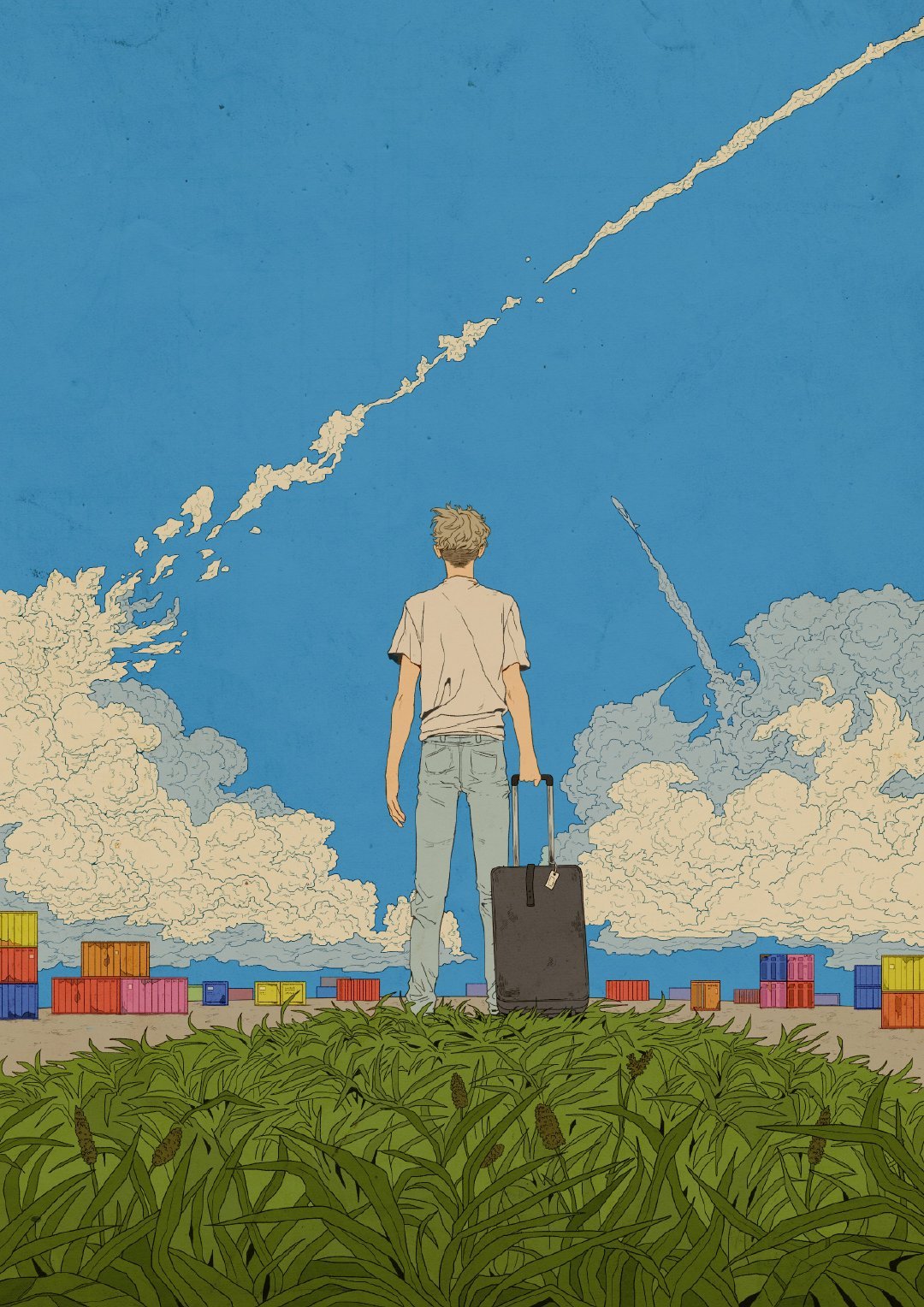 插画师ionomycin的一组人物场景插画……