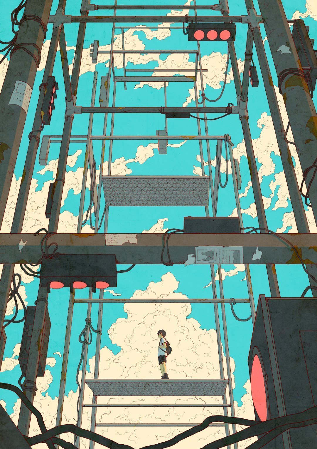 插画师ionomycin的一组人物场景插画……