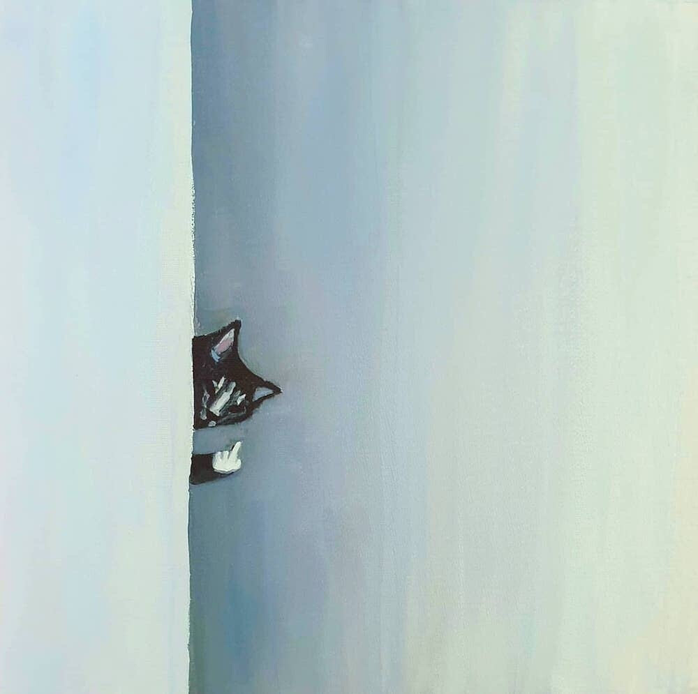 栖息在 Itsallinsideus 画作中的迷人猫，它们看起来很平静……__财经头条