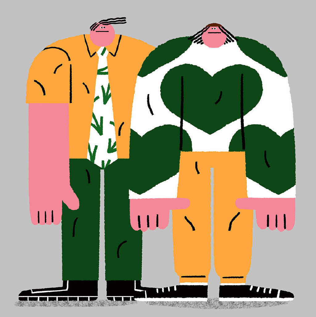 韩国插画师 Daye Kim 夸张的人物插画