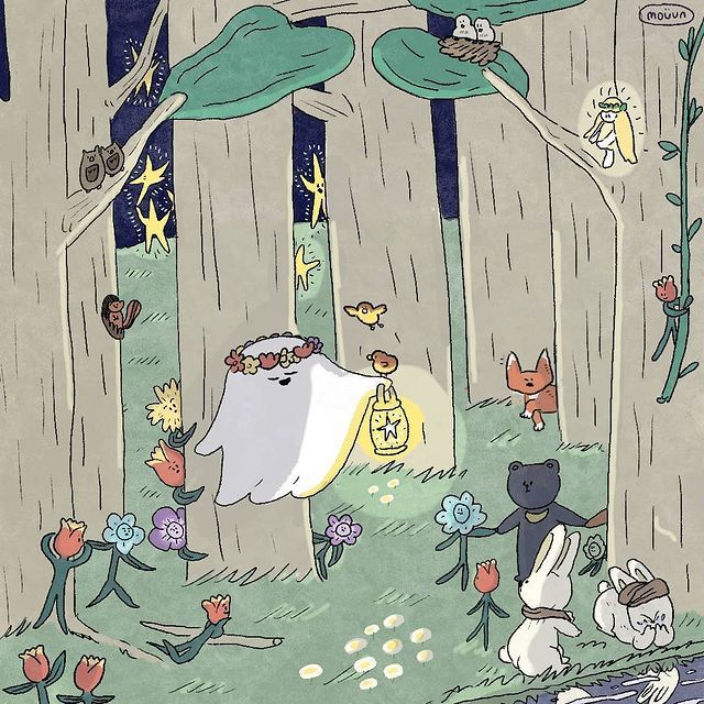 可爱的插画 插画师 mouun._.factory