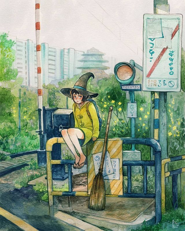 插画师 simz.art 的一组插画作品，充满故事感的画面……