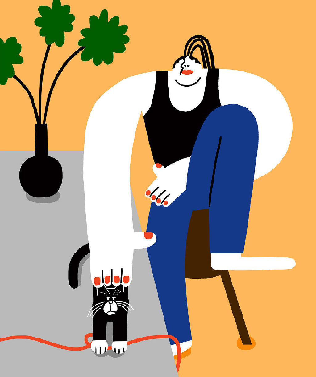 韩国插画师 Daye Kim 夸张的人物插画