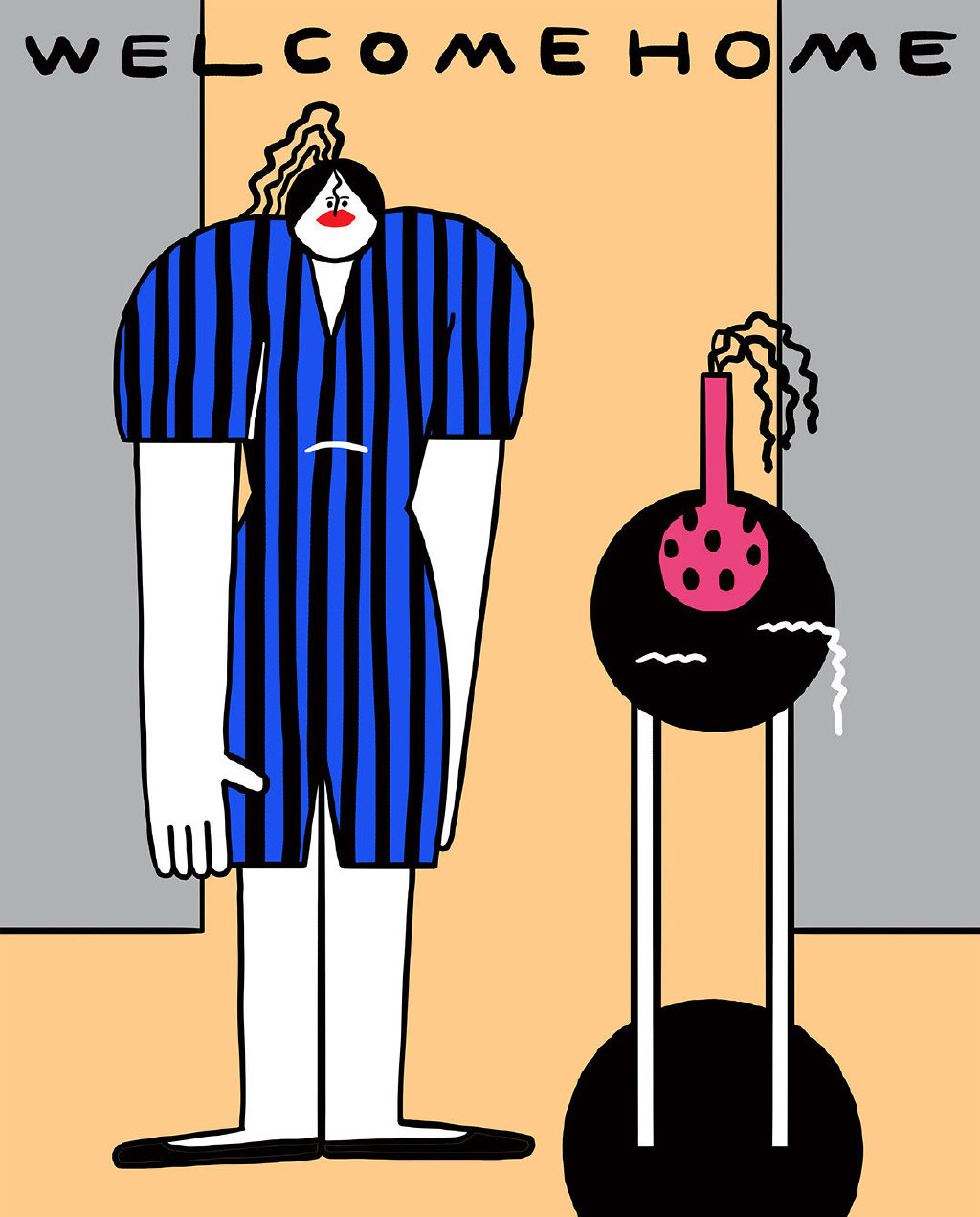 韩国插画师 Daye Kim 夸张的人物插画