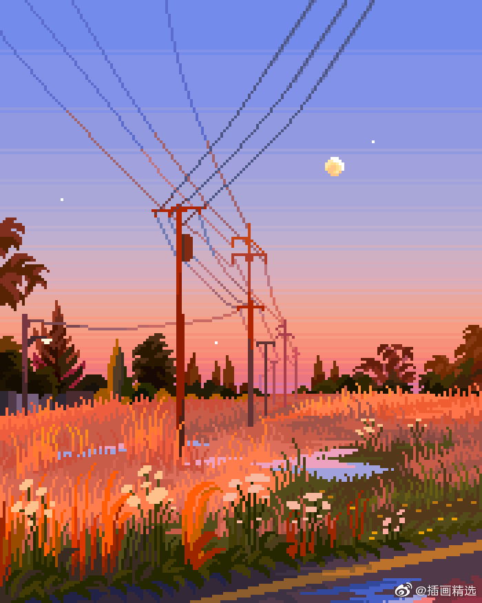 插画师Jubilee的一组像素风插画。（twi：16pxl）