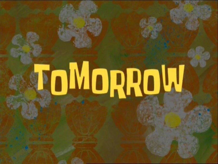 海绵宝宝时间过场图，收藏需转！