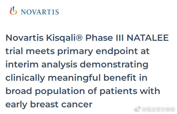 早期乳腺癌复发风险高？新靶向疗法有望改变治疗模式