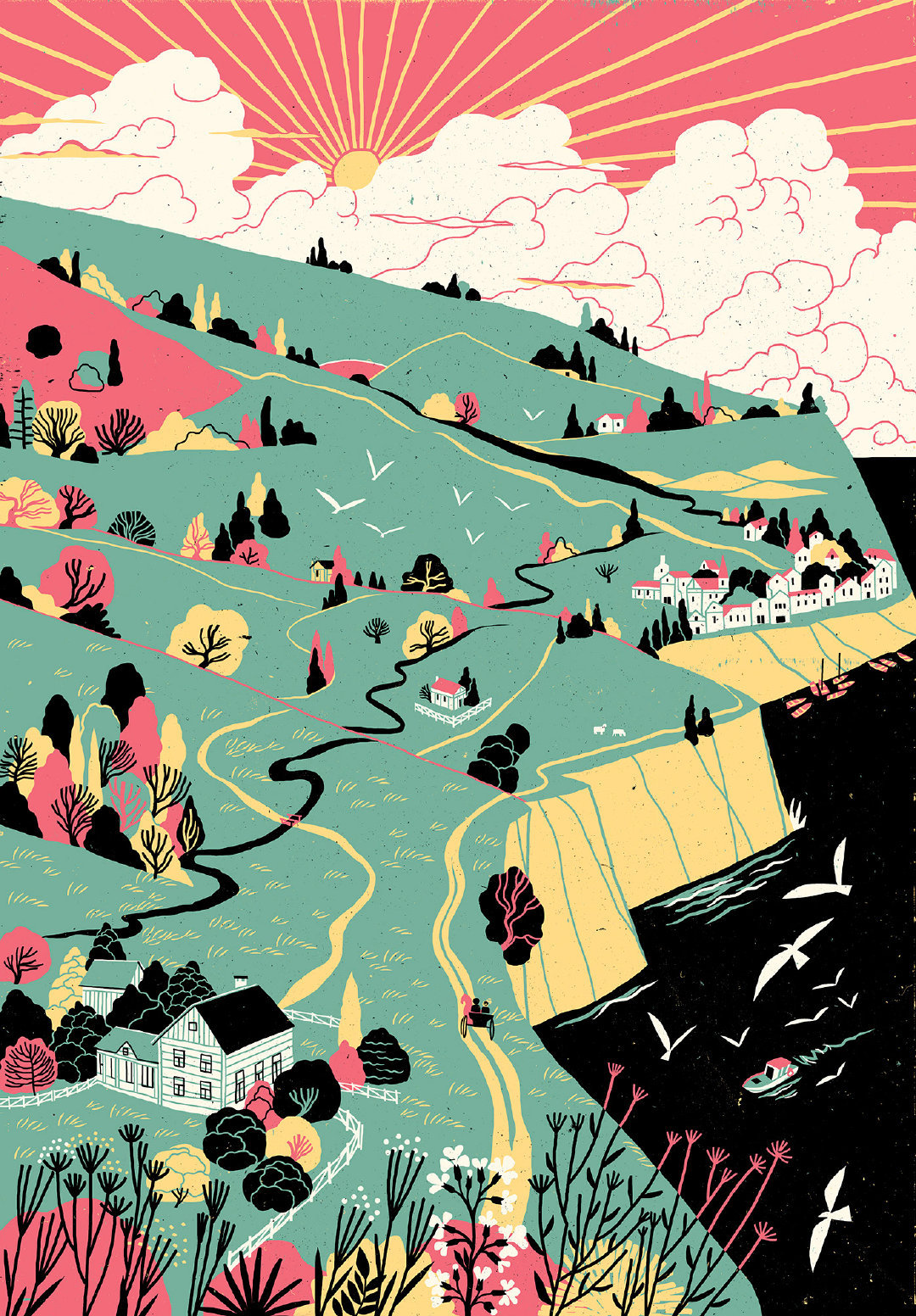 来自插画师 André Ducci 绘画作品设计__财经头条