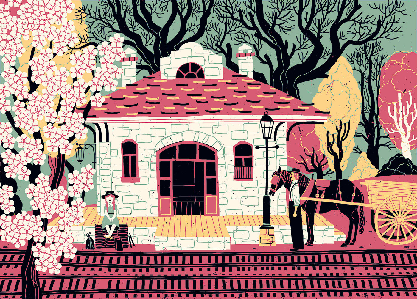 来自插画师 André Ducci 绘画作品设计__财经头条