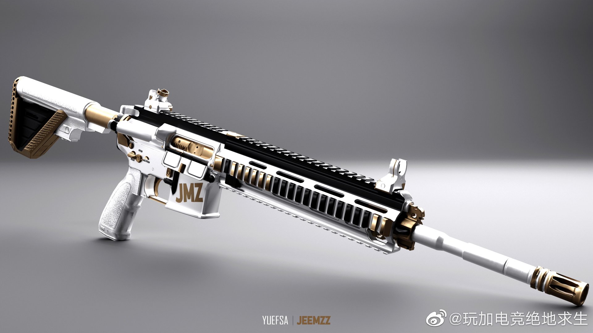 国外博主YuEfSa为Jeemzz定制的M4皮肤、为BBL定制的皮肤……