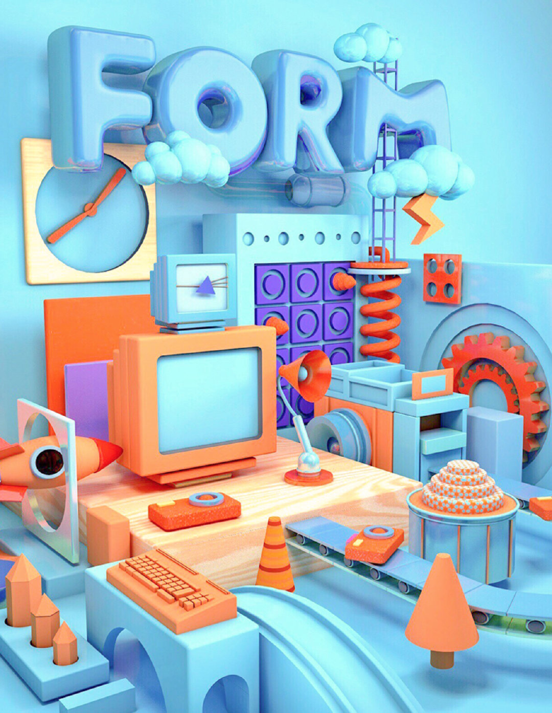 继续分享我们往期 C4D 课程的学员作业