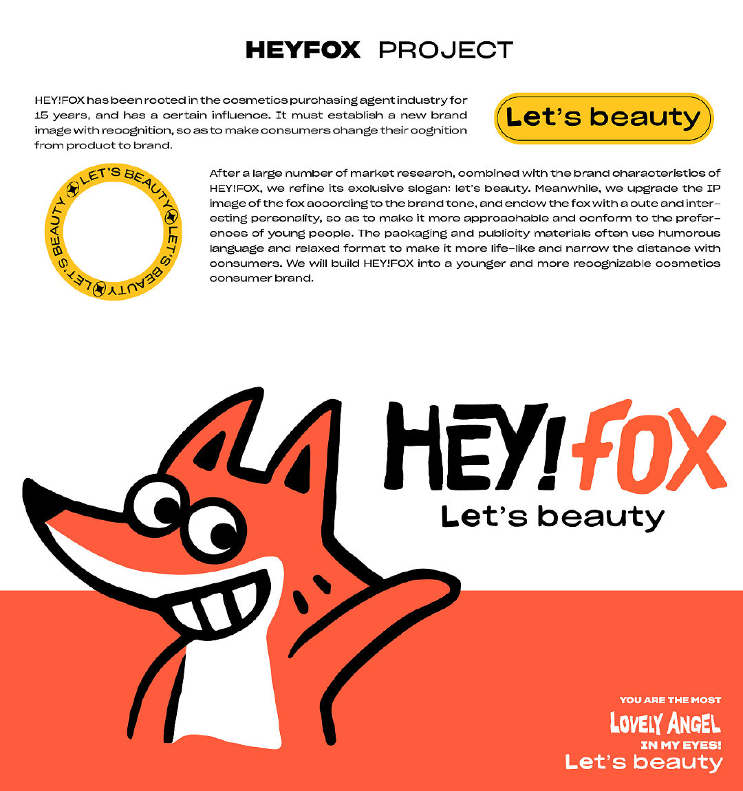 HEY!FOX 狐狸美妆品牌logo设计及vi设计 ：Holyhood荷里活