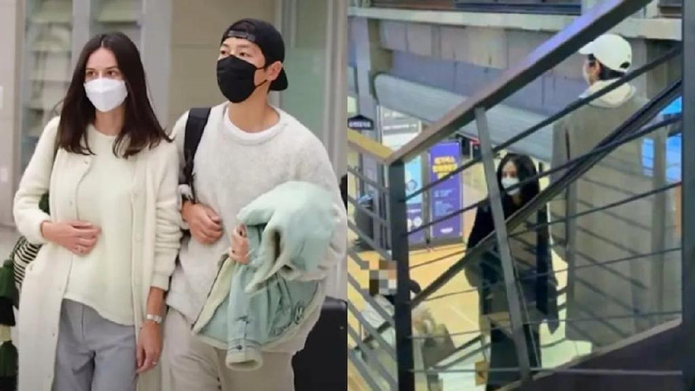 宋仲基与妻子甜蜜同框，带孕妻看电影约会，全程视线离不开老婆|宋仲基|凯蒂|约会_新浪新闻