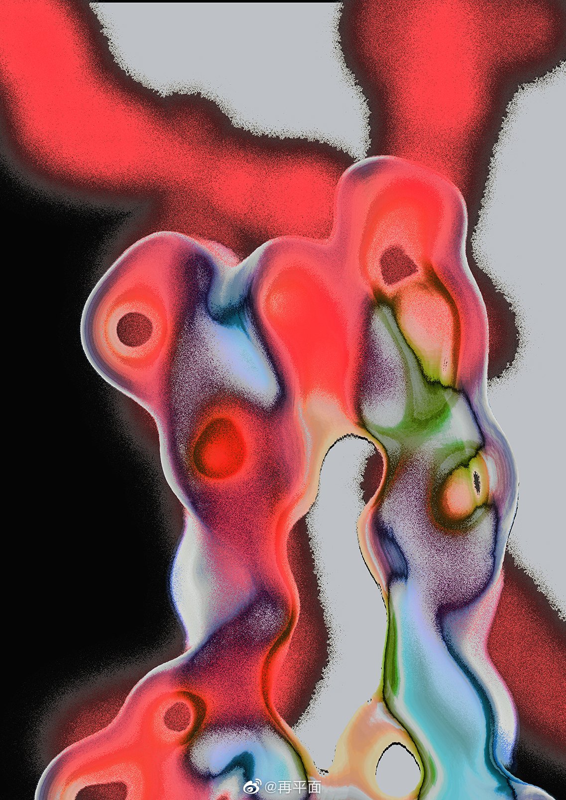 东京艺术家平面设计师萩原 卓哉（Hagihara Takuya）他擅长创作抽象的