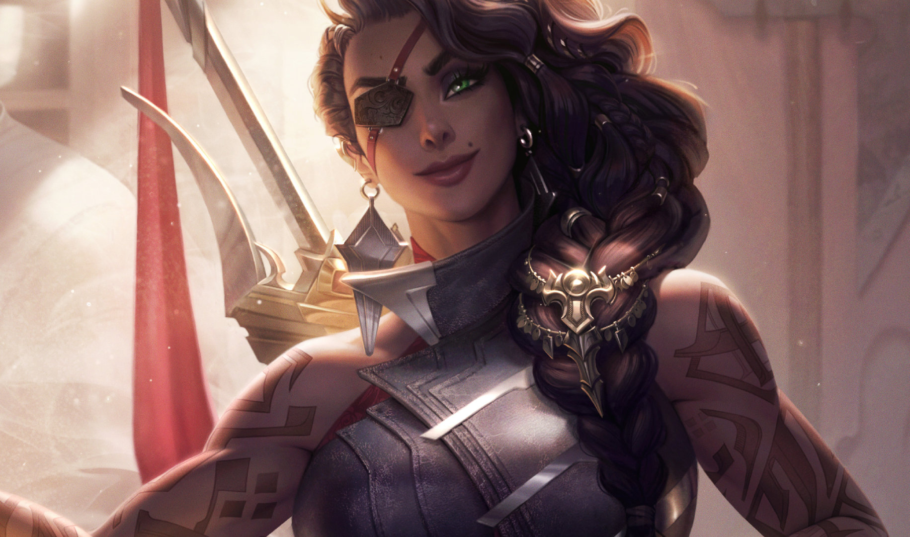 设计师Jessica Oyhenart分享了新英雄莎弥拉的原画设计过程~姐姐好