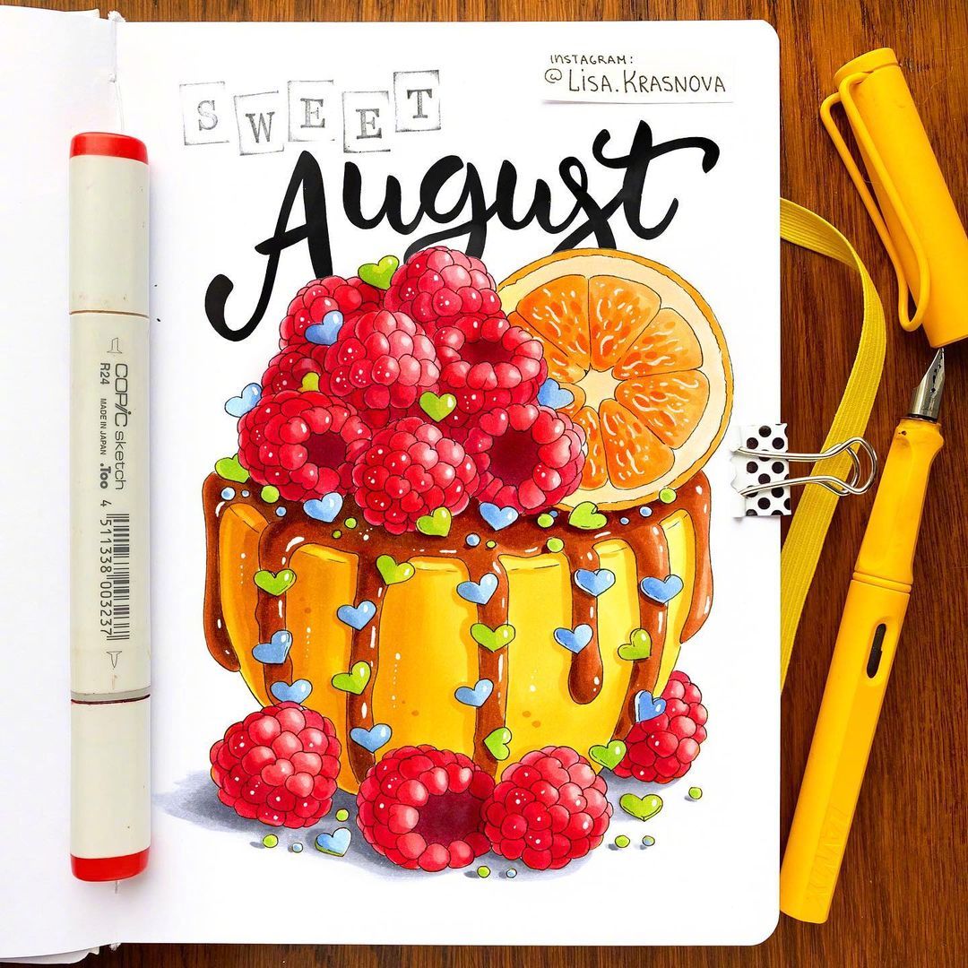 俄罗斯艺术家Lisa Krasnova用马克笔绘出的充满色彩的美食～__财经头条