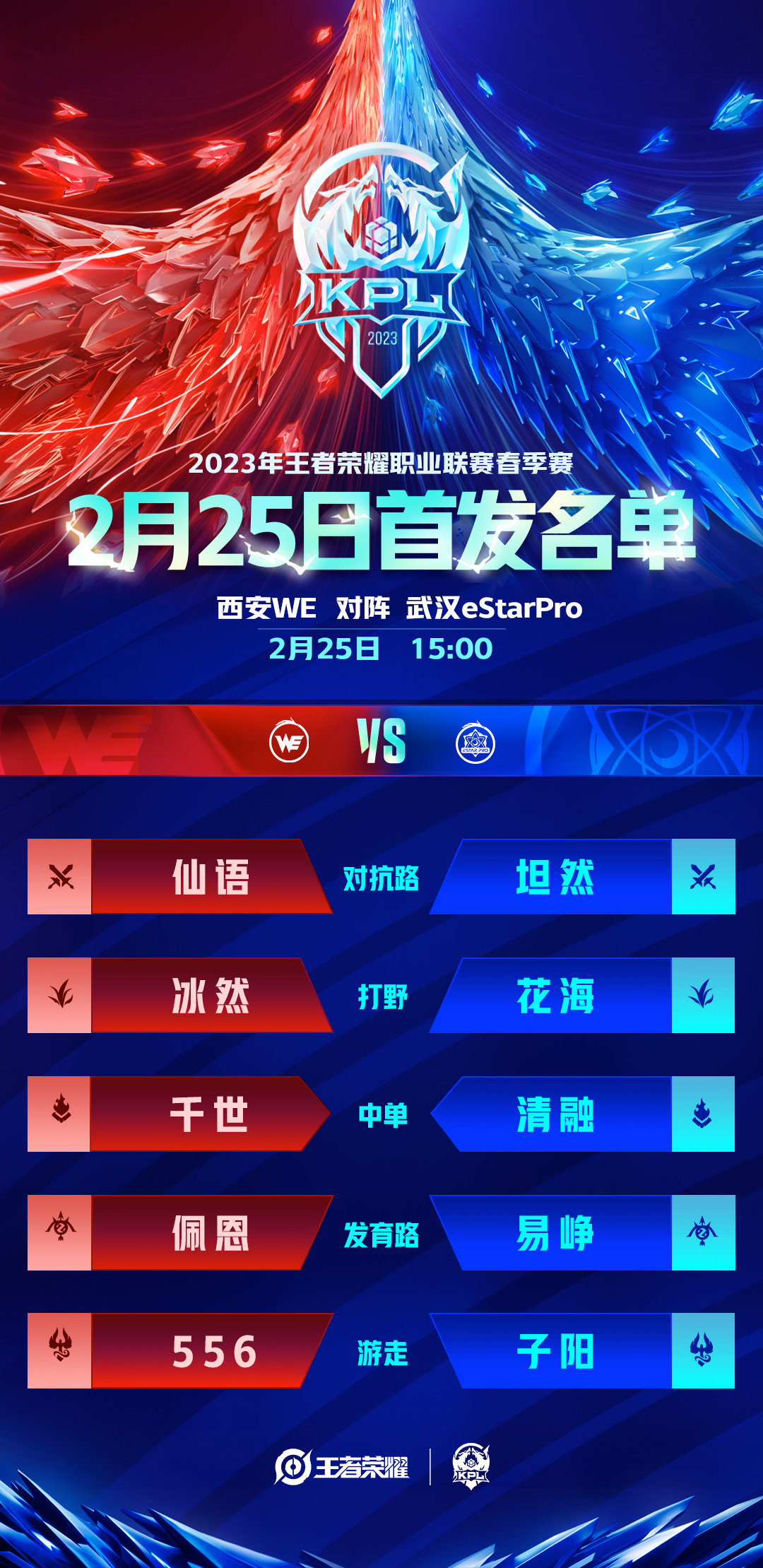 2023KPL春季赛 常规赛第一轮W3D3首发名单__财经头条