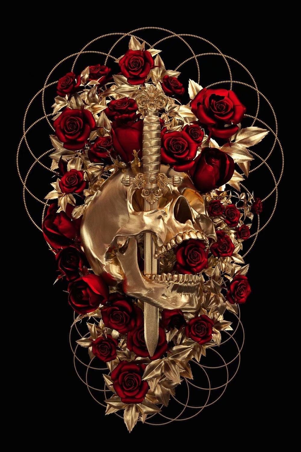 骷髅与花 ｜ 英国3D & 2D艺术家 Billelis