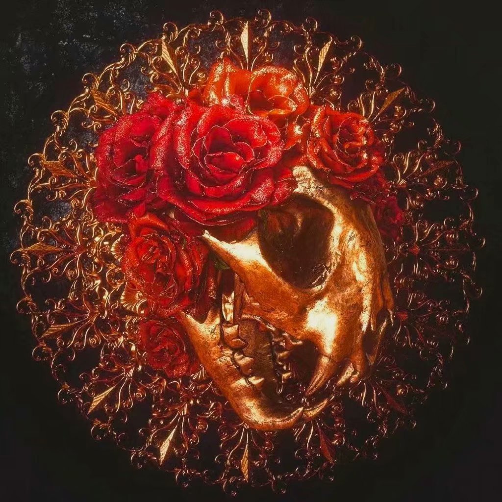 骷髅与花 ｜ 英国3D & 2D艺术家 Billelis