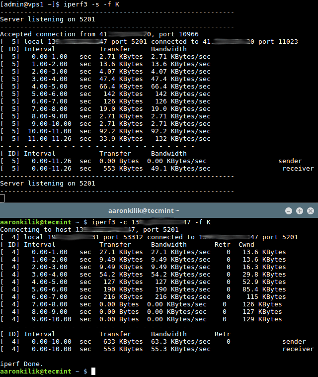 如何在Linux系统中使用iperf3 工具测试网络吞吐量