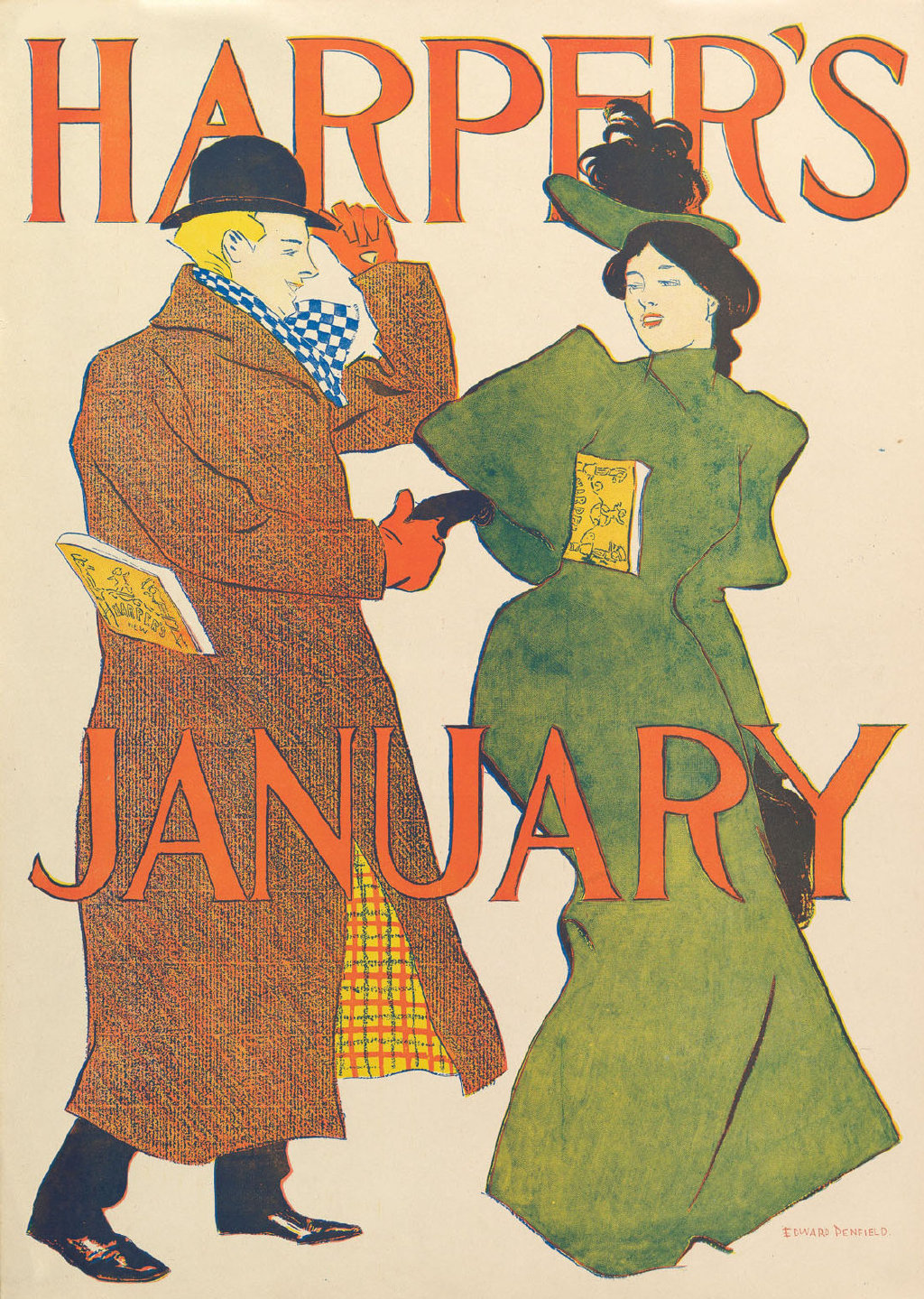 美国“海报设计之父” 爱德华·彭菲尔德（Edward Penfield）为《Harpe