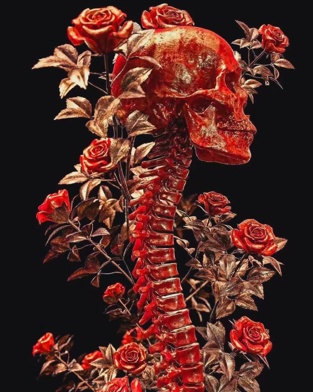 骷髅与花 ｜ 英国3D & 2D艺术家 Billelis