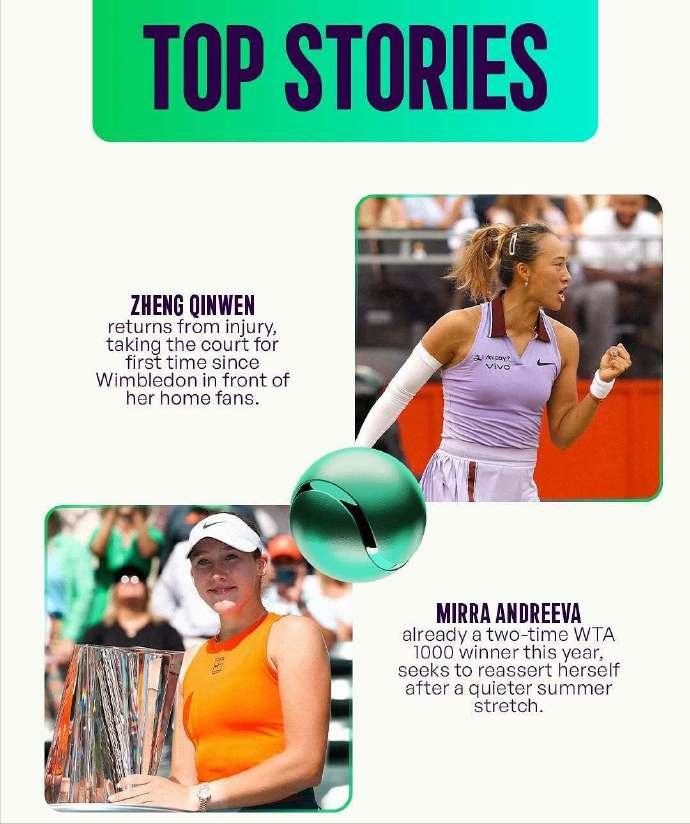 中网官宣：郑钦文中网复出领衔中国军团，世界顶尖选手云集