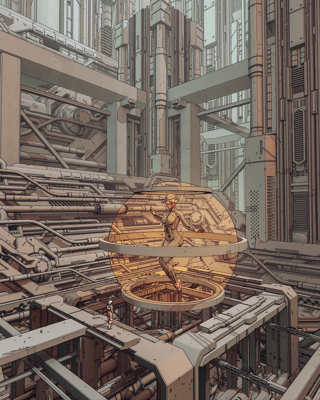 艺术家Darius Puia的场景绘画总能让人联想起科幻电影里的场景……__财经头条